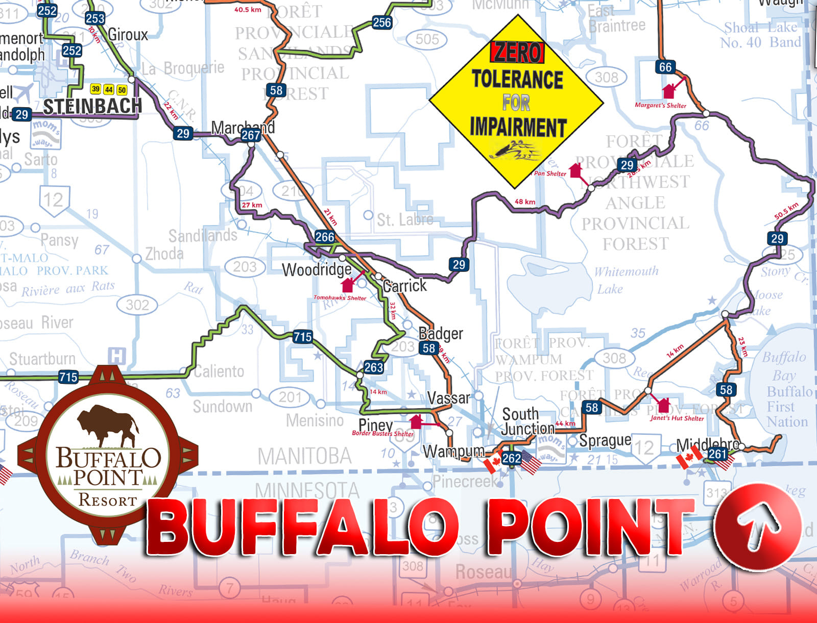 Maps – Buffalo Point Resort: Lake of the Woods Resorts, Cottages, Golf ...